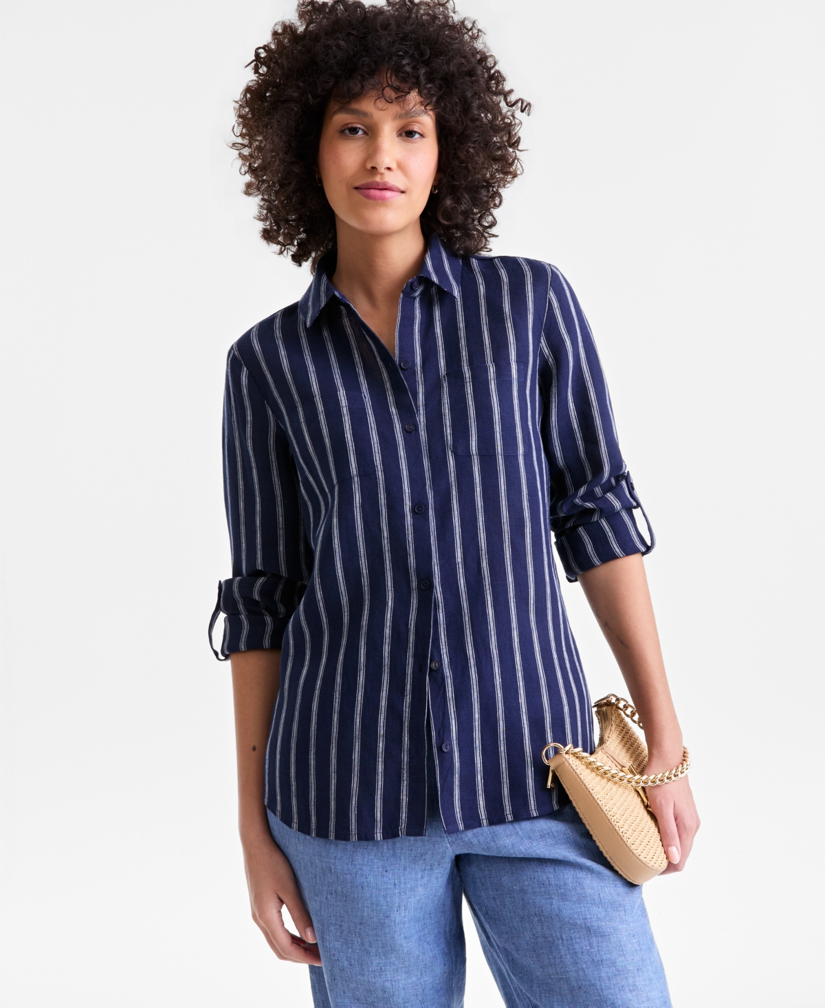 Click here for Charter Club Womens 100 Linen Shirt  Created for M... prices