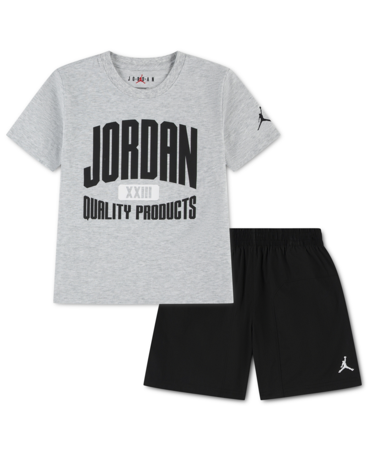 Click here for Jordan Boys 4-7X Woven T-Shirt & Shorts  2-Piece S... prices