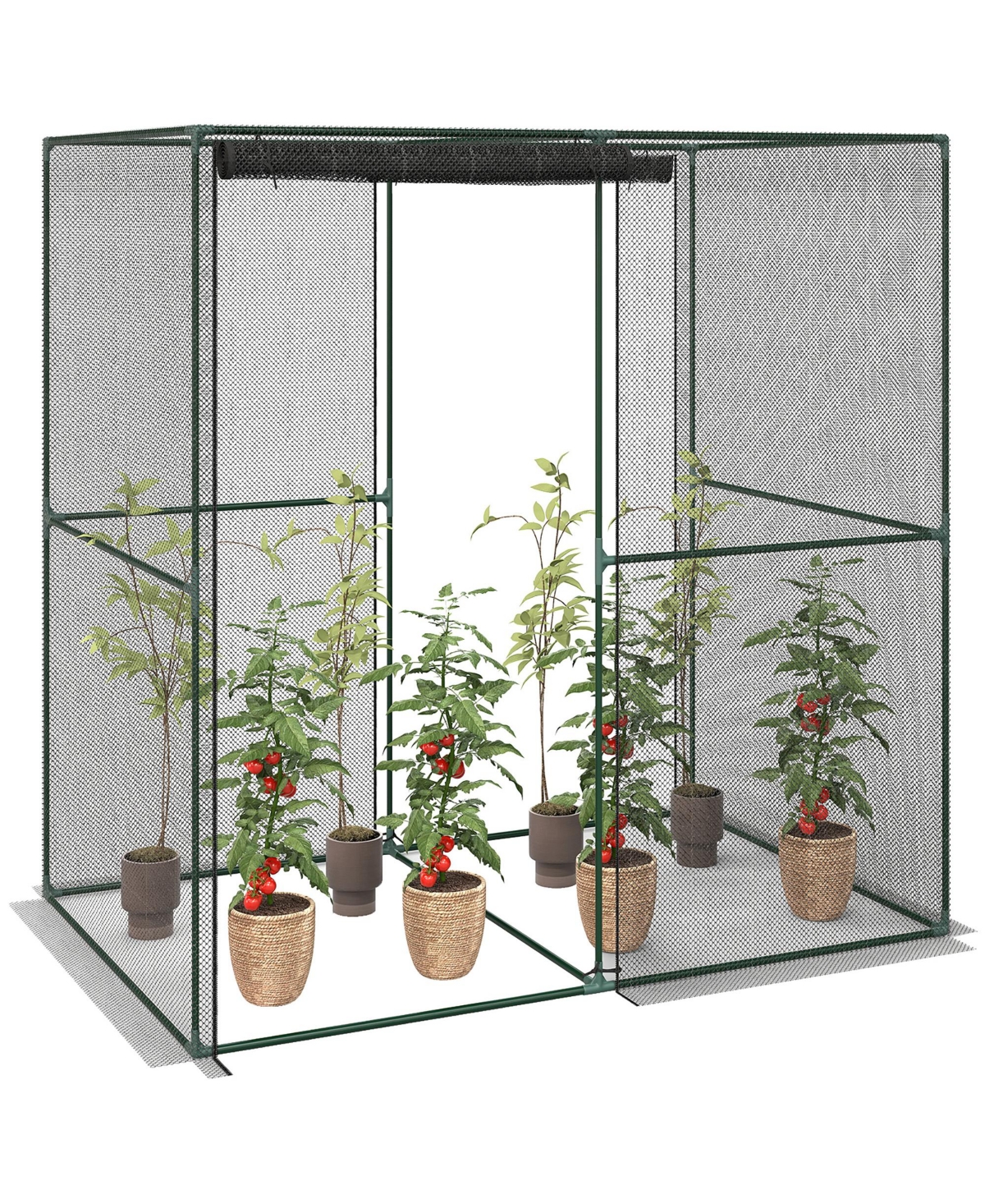 Click here for Outsunny 4 x 4 Walk-in Crop Cage  Plant Protectors... prices
