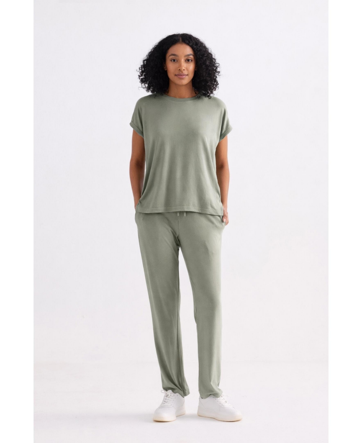 Click here for Reistor Womens Relaxed Tee Set in Olive prices