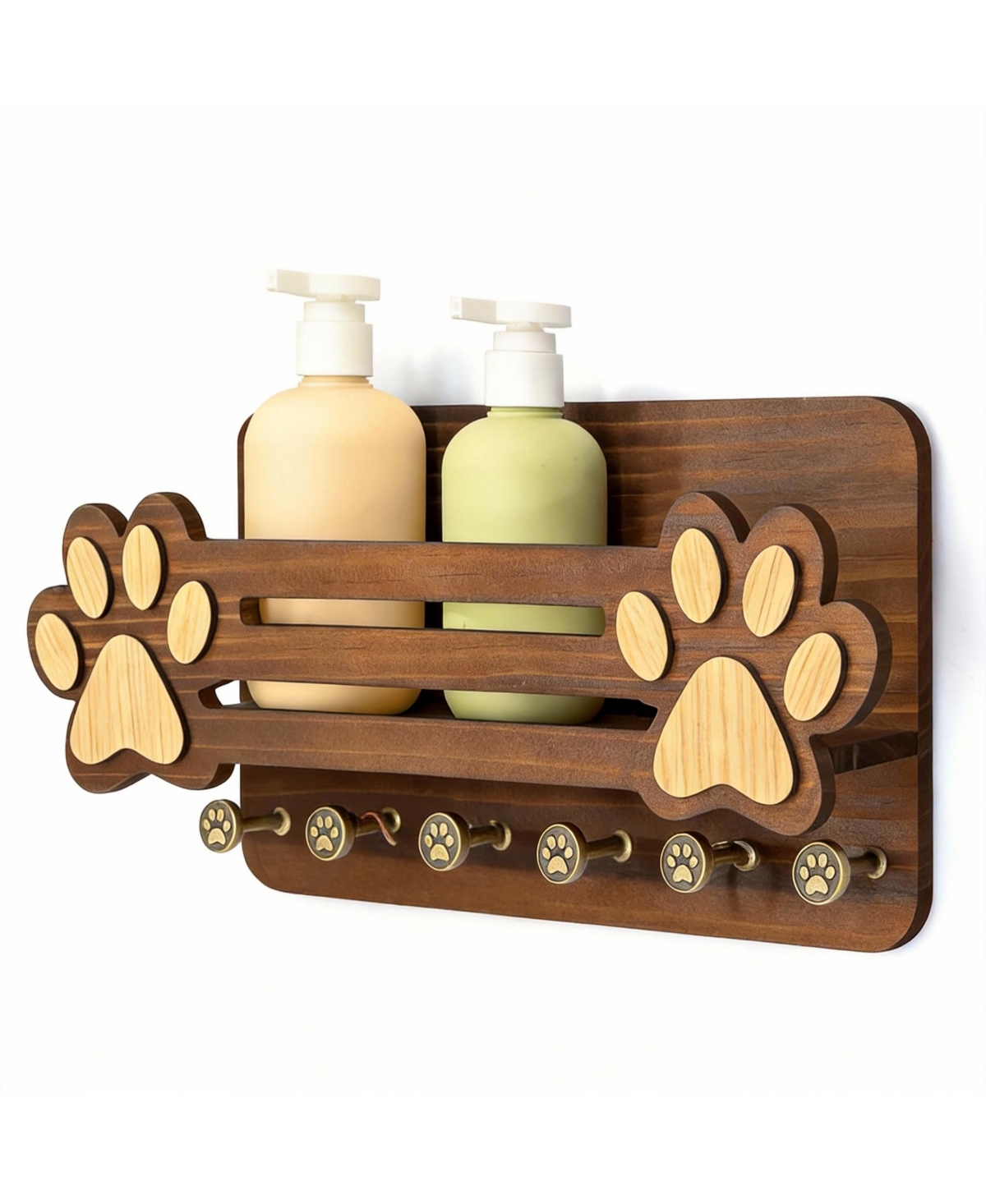 Click here for Yigii Cute Dog Paw Wall Organizer with Shelf & Hoo... prices