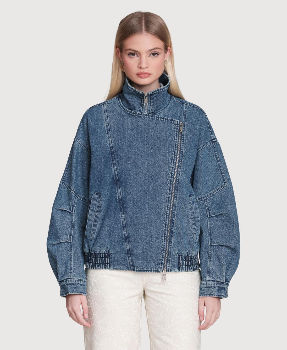 Click here for Avec Les Filles Womens Oversized Layered Jacket -... prices