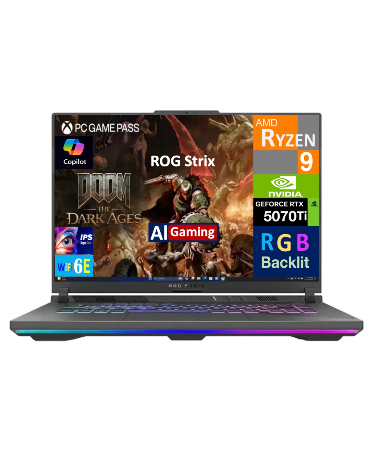 Click here for Asus Rog Strix Gaming Laptop (Ryzen 9 8940HX  16GB... prices