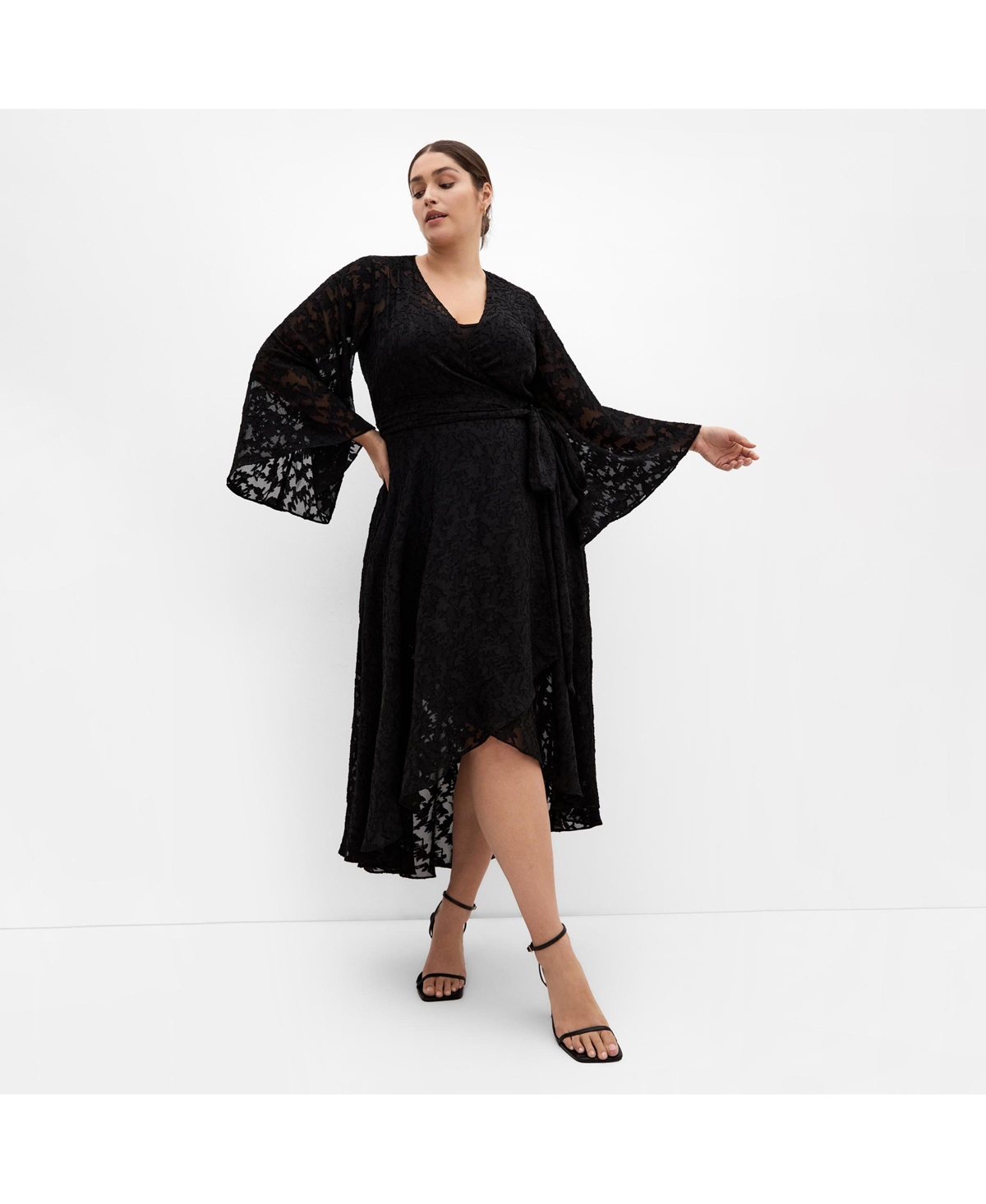 Click here for City Chic Womens Fleetwood Jacquard Maxi Dress - B... prices