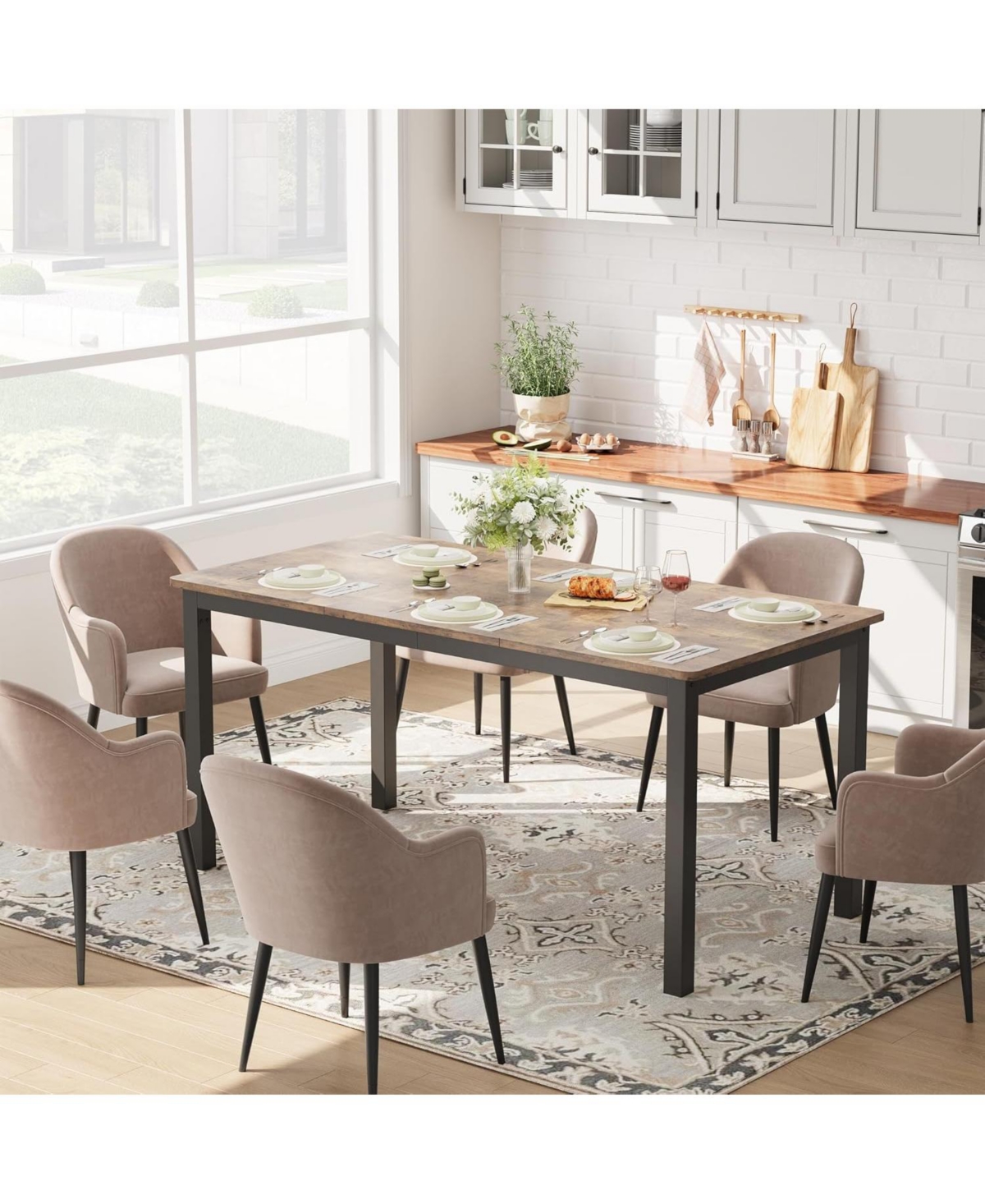 Click here for Gaomon Kitchen Table Dining Table for 4-6 People 6... prices