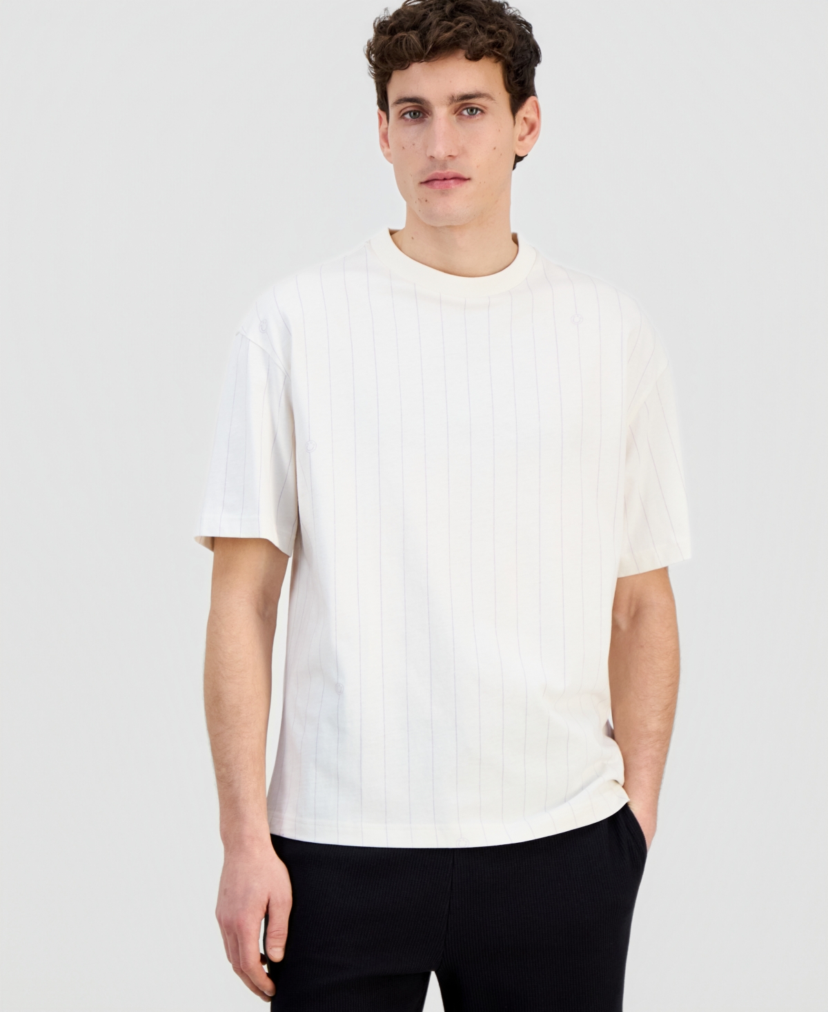 Click here for Hugo Boss Mens Cotton Striped Crewneck T-Shirt - o... prices