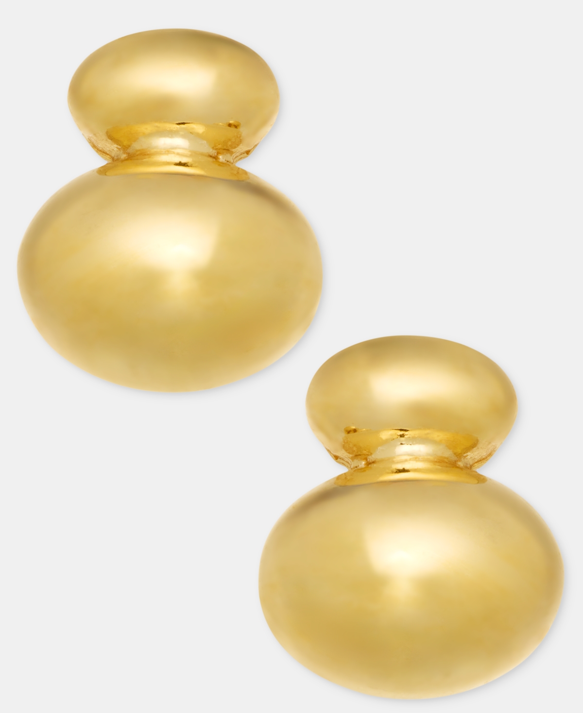 Click here for Anne Klein Puffy Double Round Button Earrings - Go... prices