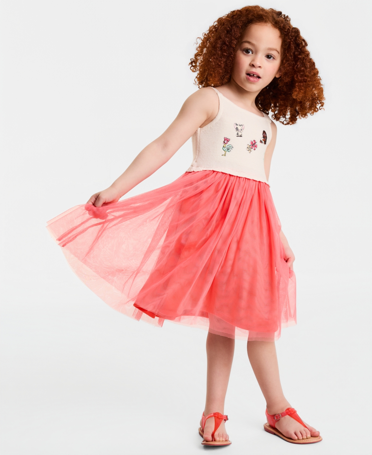 Click here for Disney Girls 2T-6X Moana Sleeveless Dress - Brown/... prices