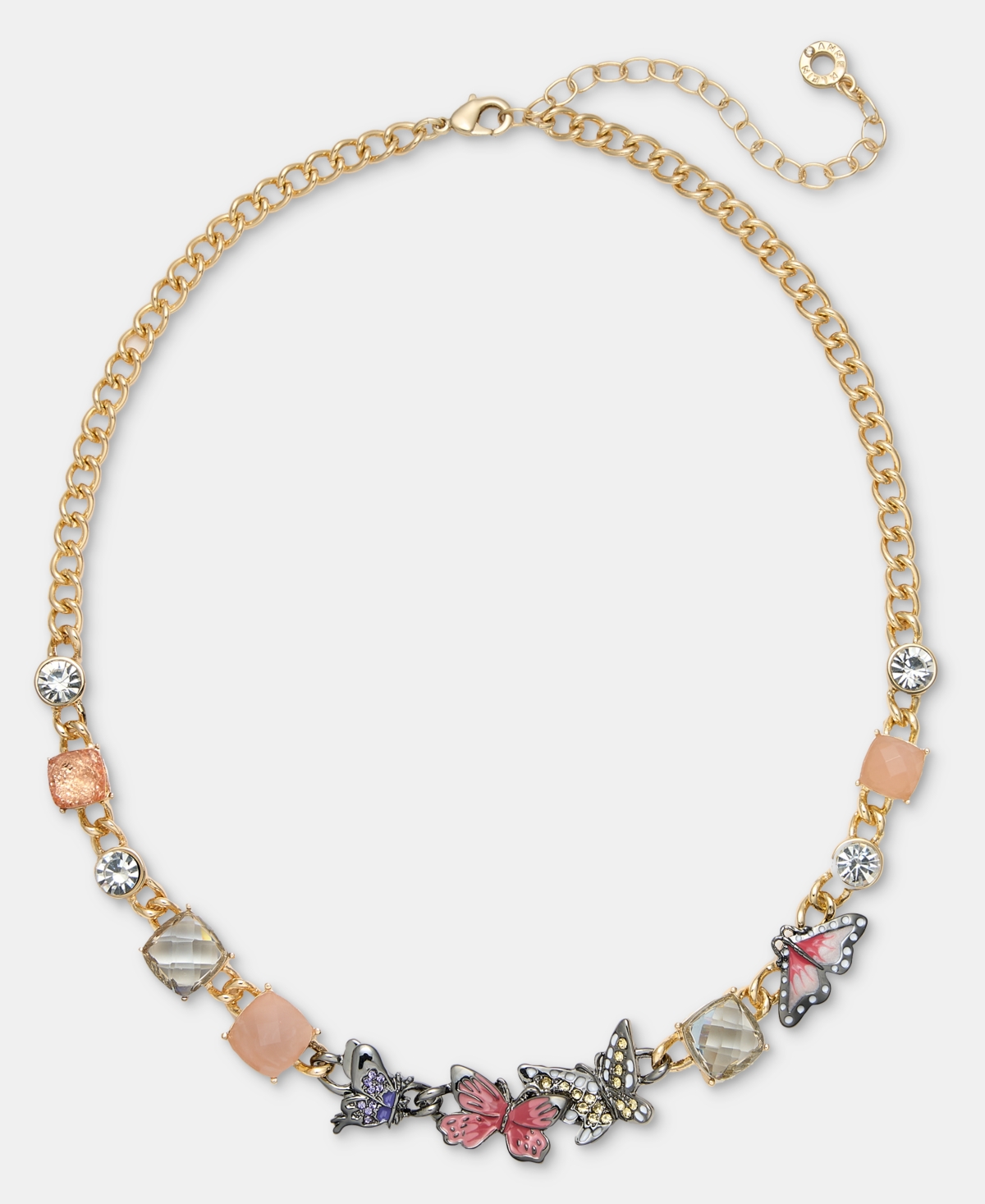 Click here for Anne Klein Mixed Stone Butterfly Collar Necklace... prices