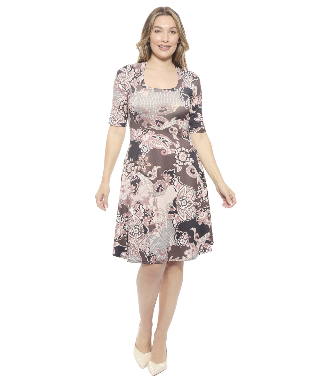 Click here for 24seven Comfort Apparel Womens Paisley Scoop Neck... prices