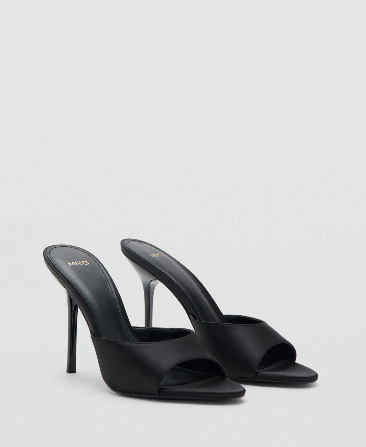 Click here for Mango Womens Satin High-Heeled Sandals - Black prices