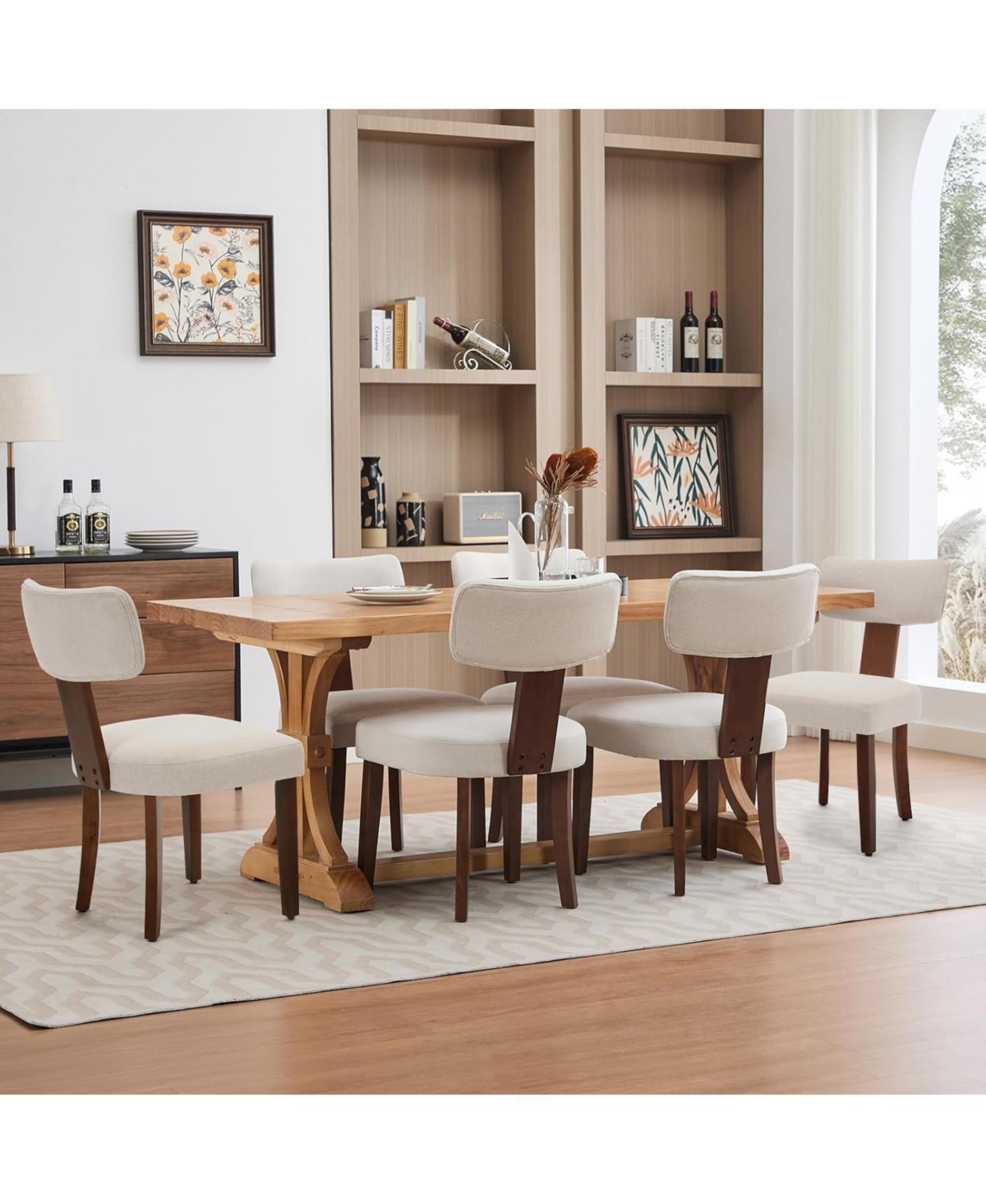 Click here for gaomon Set of 6 Modern Leather Upholstered Dining... prices