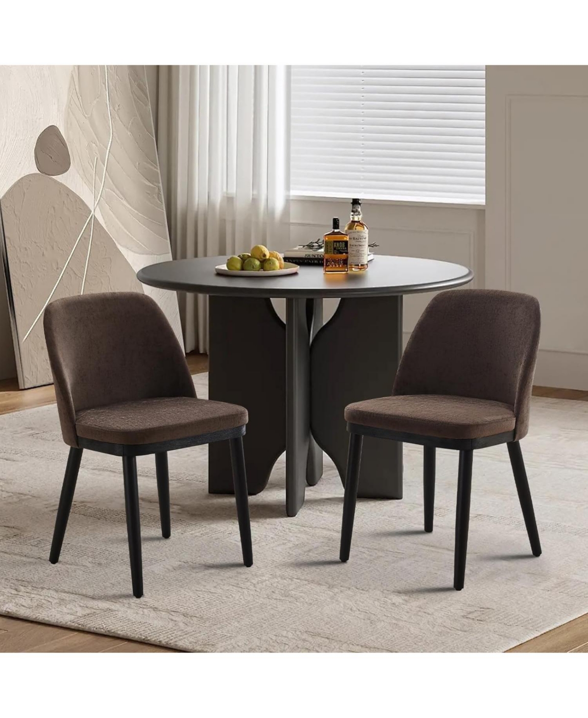 Click here for Gaomon Kitchen Table Set of 2 Grey Fabric Dining C... prices