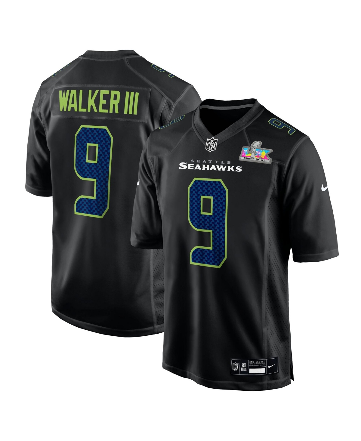 Click here for Nike Mens Kenneth Walker Iii Black Seattle Seahawk... prices