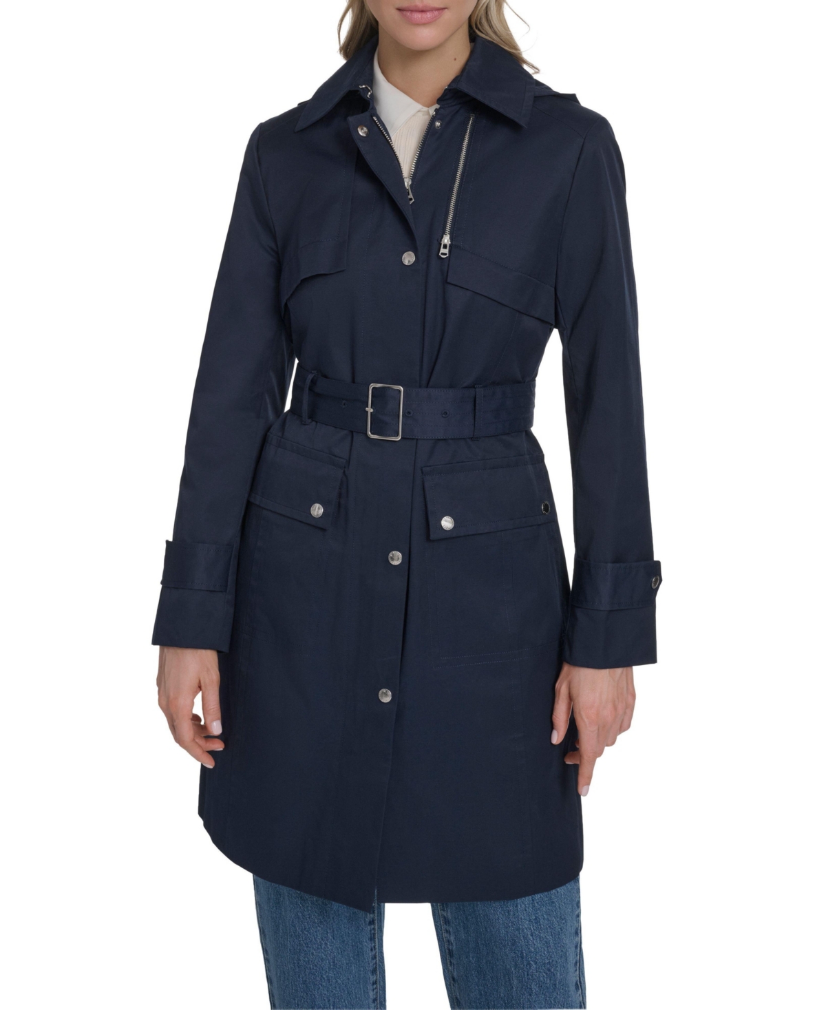 Click here for Cole Haan Signature Womens Cotton Rain Trench Coat... prices