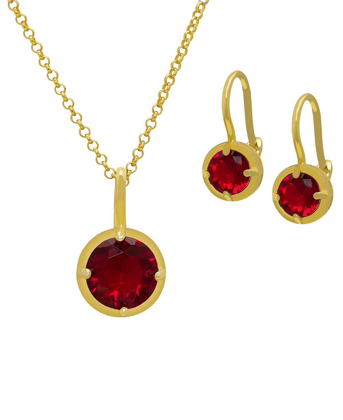 Click here for Macys 2-Piece Lab-Grown Ruby (4-1/4 ct. t.w.) Roun... prices