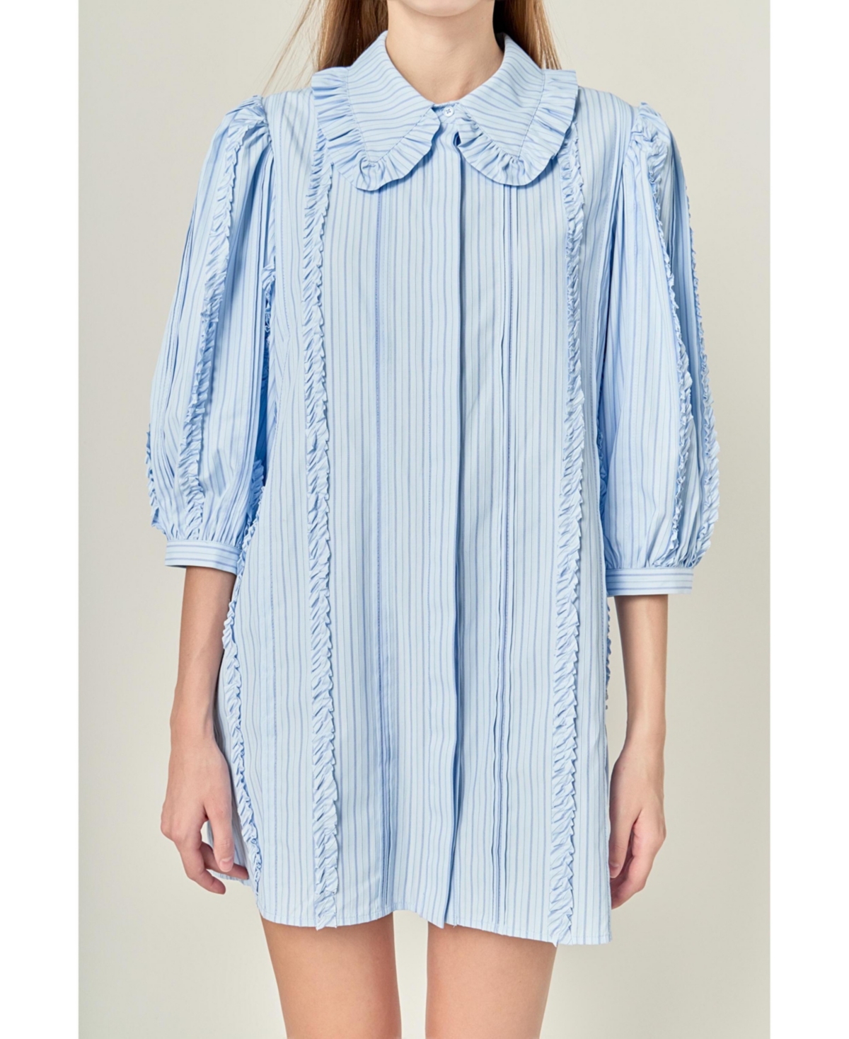 Click here for English Factory Womens Pintuck and Ruffle Detail S... prices