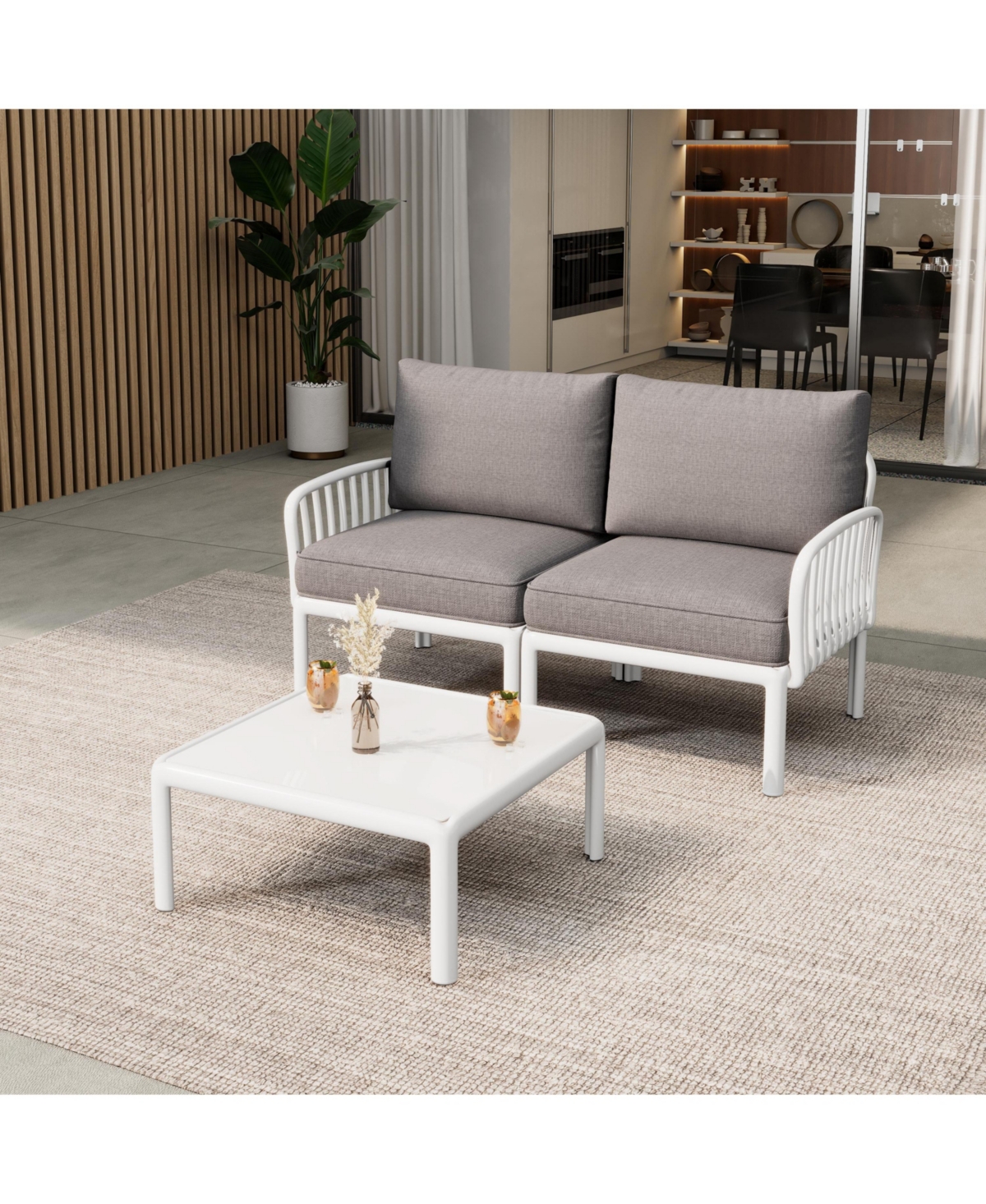 Click here for Flynama 3 Piece Modern Outdoor Patio Sectional Con... prices