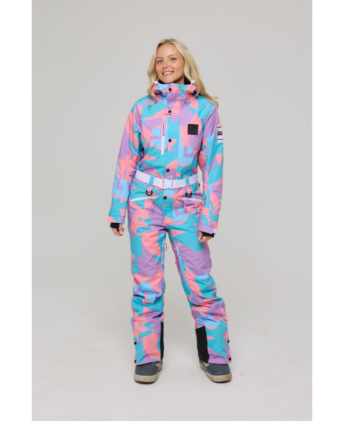Click here for Oosc Womens Del Mar Ski Suit - Pink  blue and purp... prices