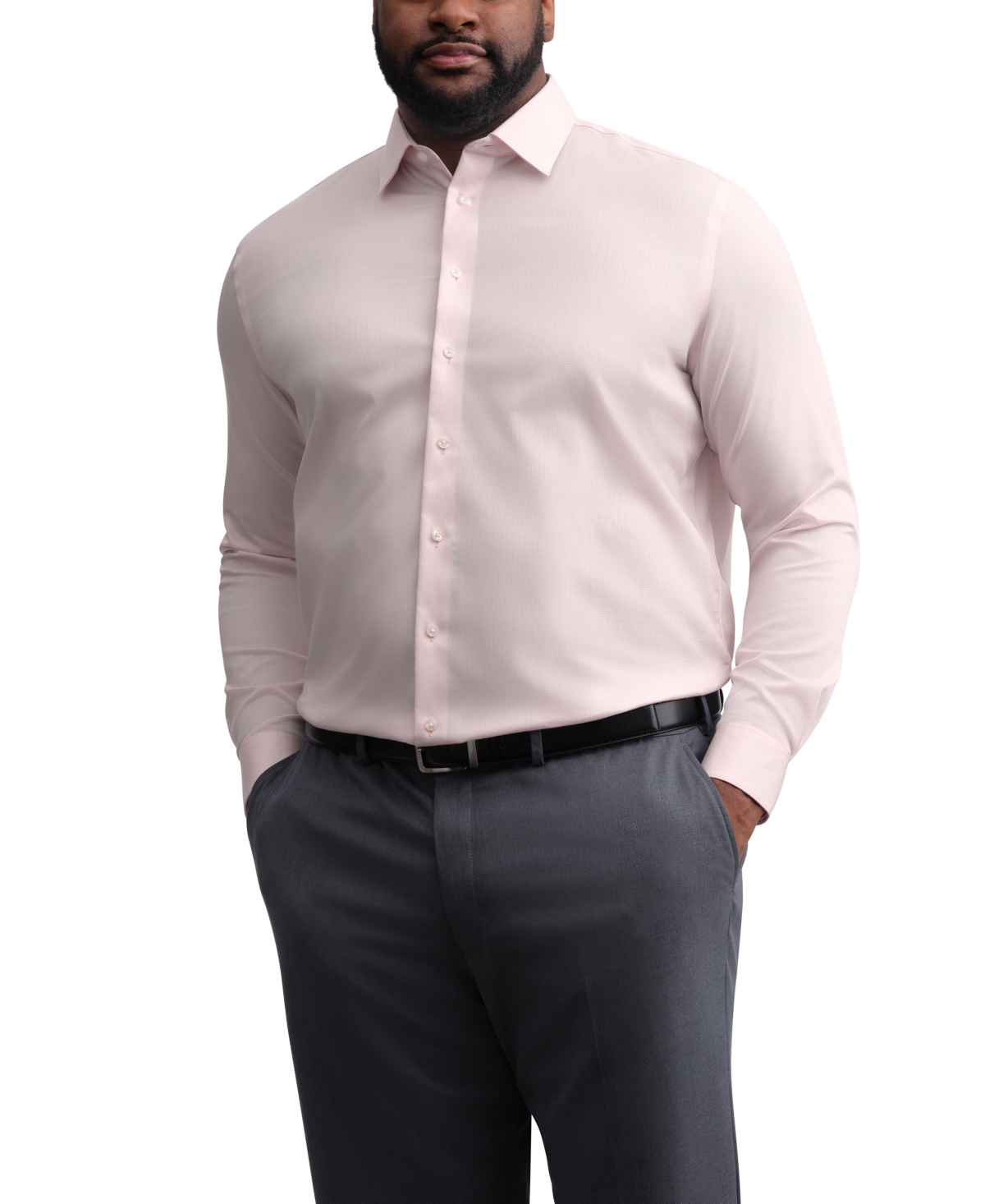 Click here for Calvin Klein Mens Slim-Fit Dress Shirt - Soft Pink prices