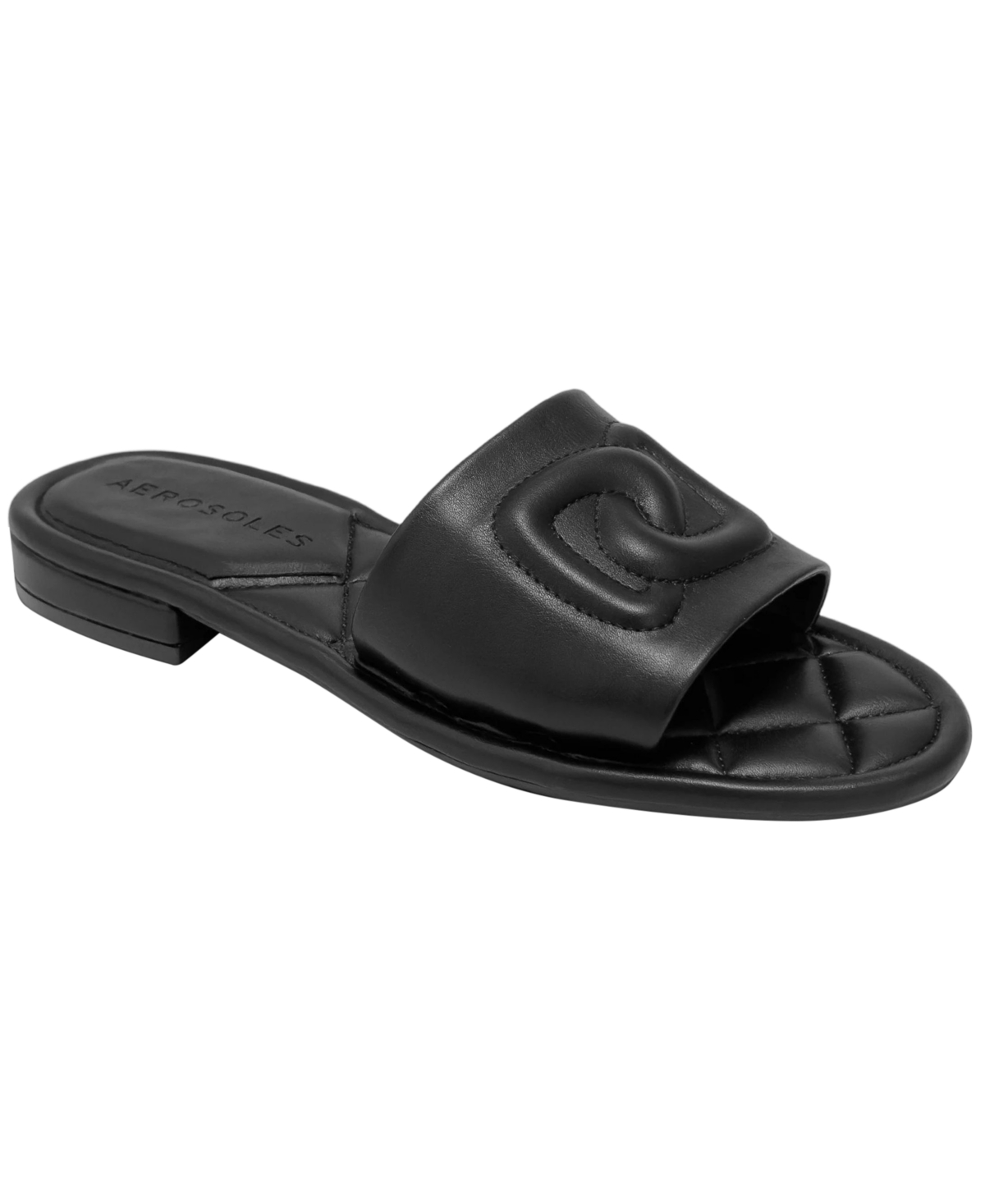 Click here for Aerosoles Womens Jilda Open Toe Flat Sandals - Bla... prices