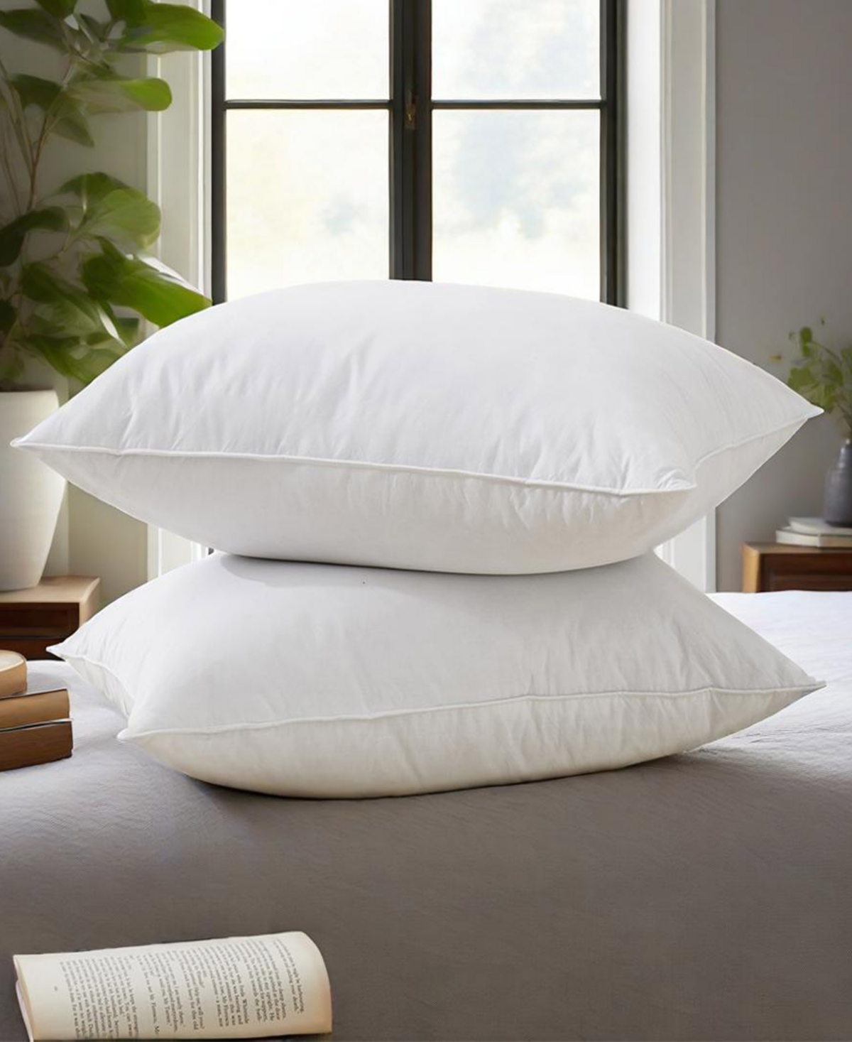 Click here for Unikome Medium Firm Goose Feather Down 2-Pack Pill... prices