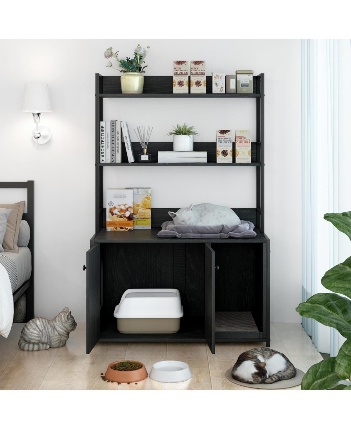 Click here for gaomon Litter Box Enclosure with 2 Storage Shelves... prices