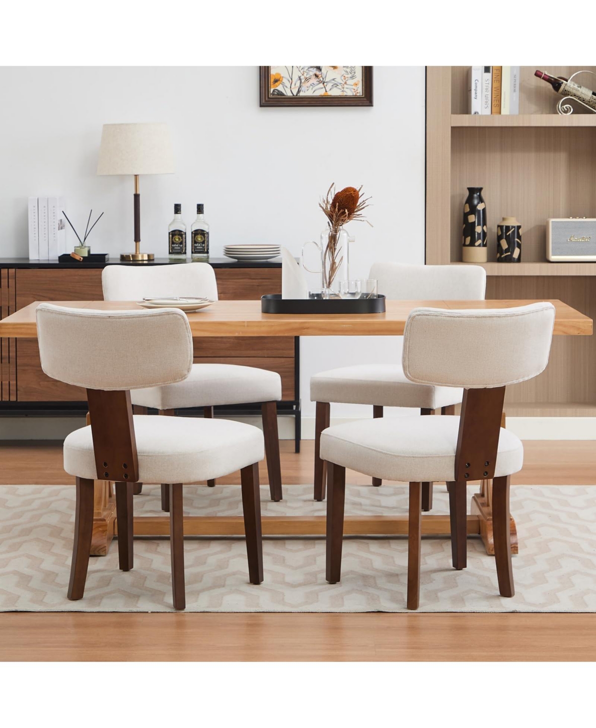 Click here for gaomon Set of 4 Modern Leather Upholstered Dining... prices