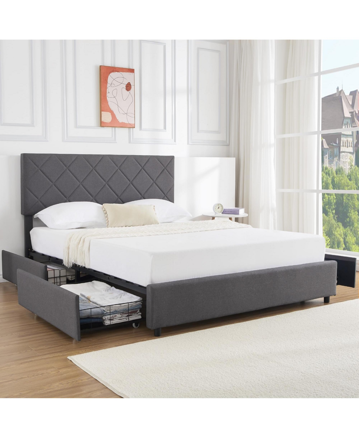 Click here for gaomon Queen Platform Bed Frame with Adjustable He... prices