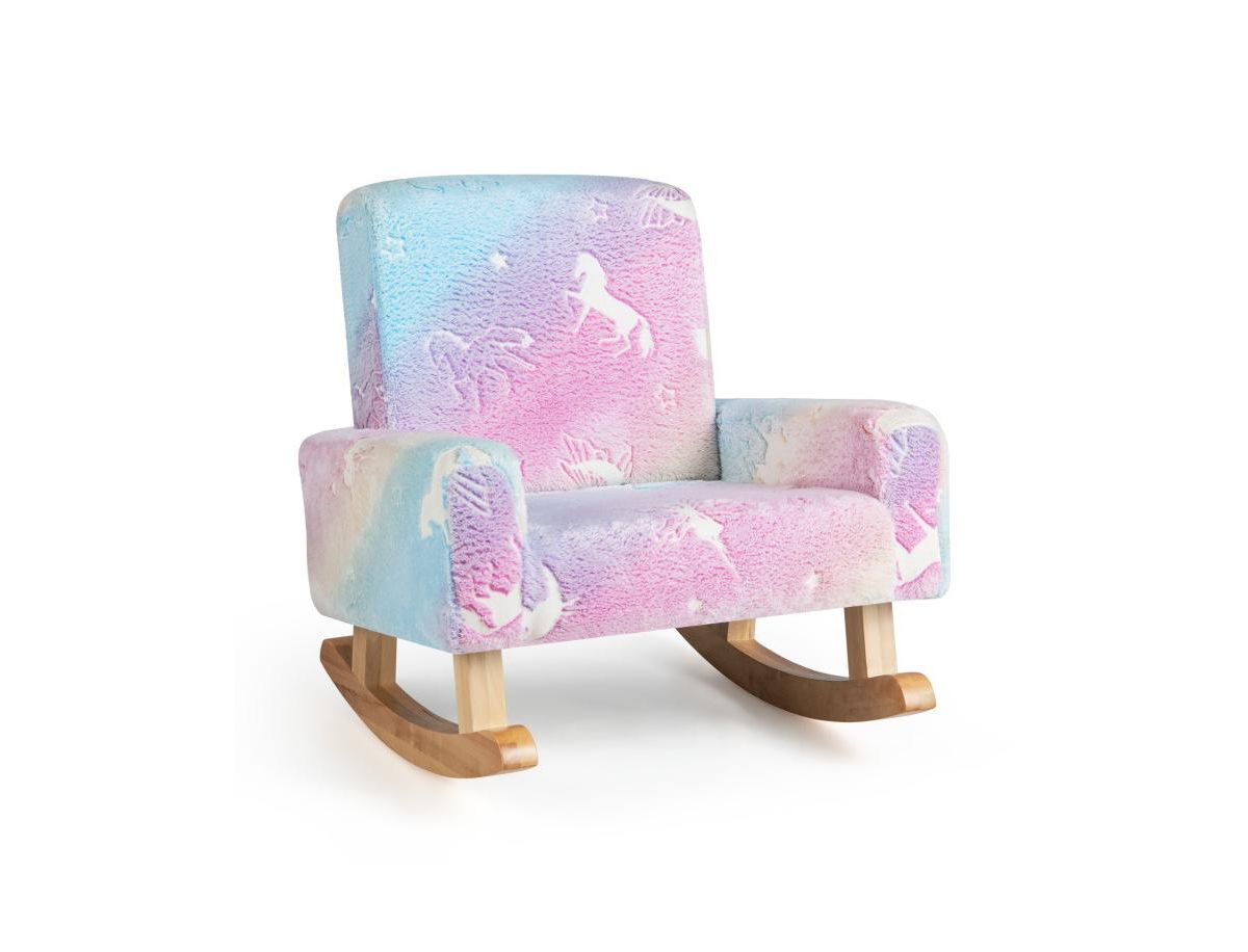 Click here for Slickblue Upholstered Kids Rocking Chair with Stur... prices