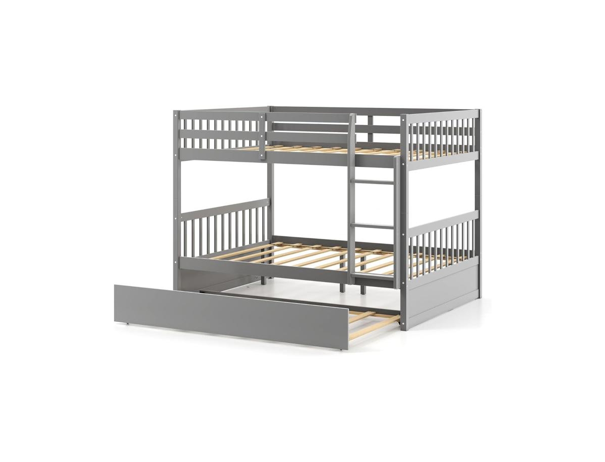 Click here for Slickblue Full over Full Bunk Bed Platform Wood Be... prices