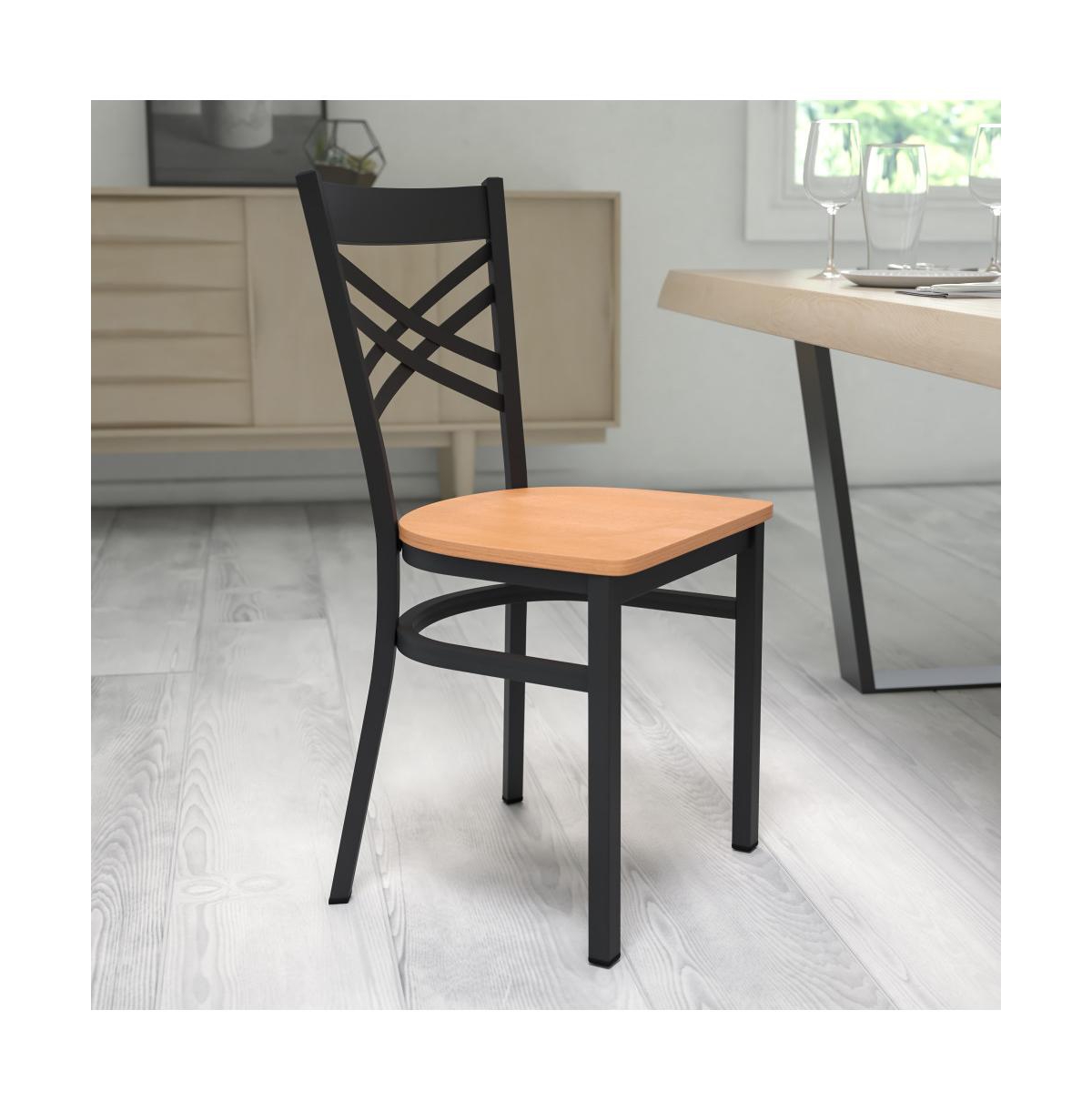 Click here for Emma+Oliver X" Back Metal Restaurant Dining C... prices