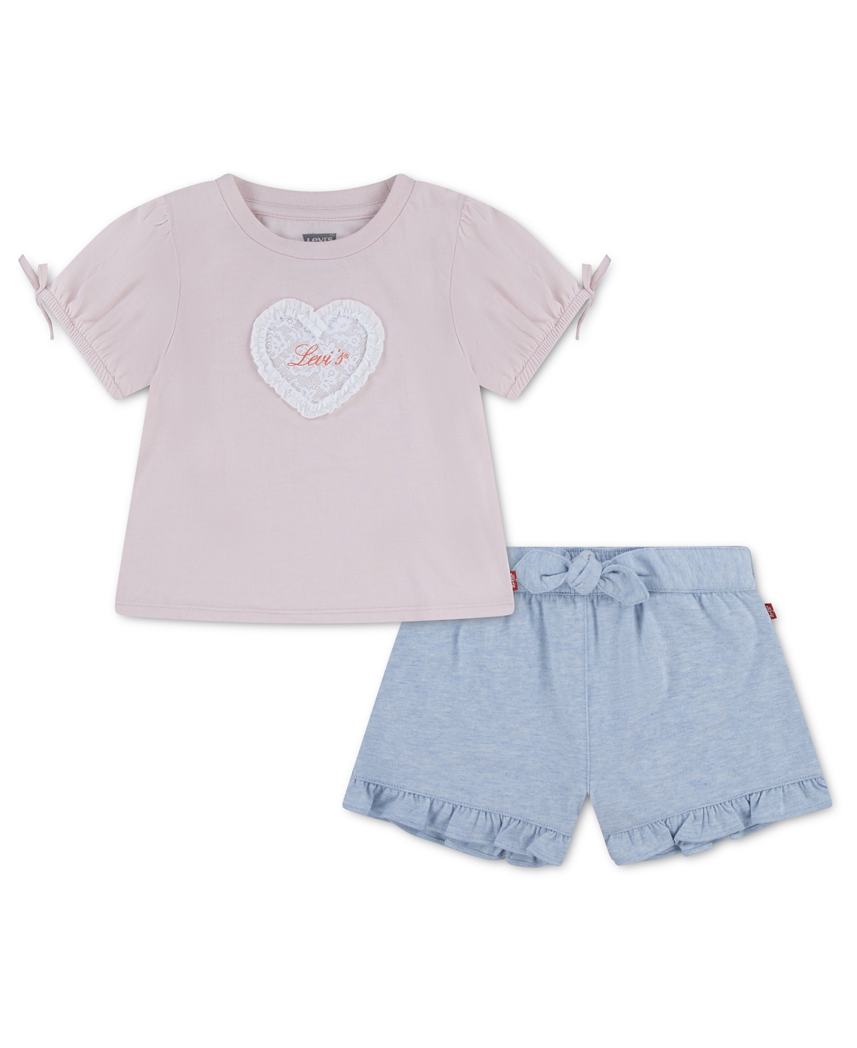 Click here for Levis Girls Toddler 2T-4T Bow Sleeve T-Shirt and B... prices