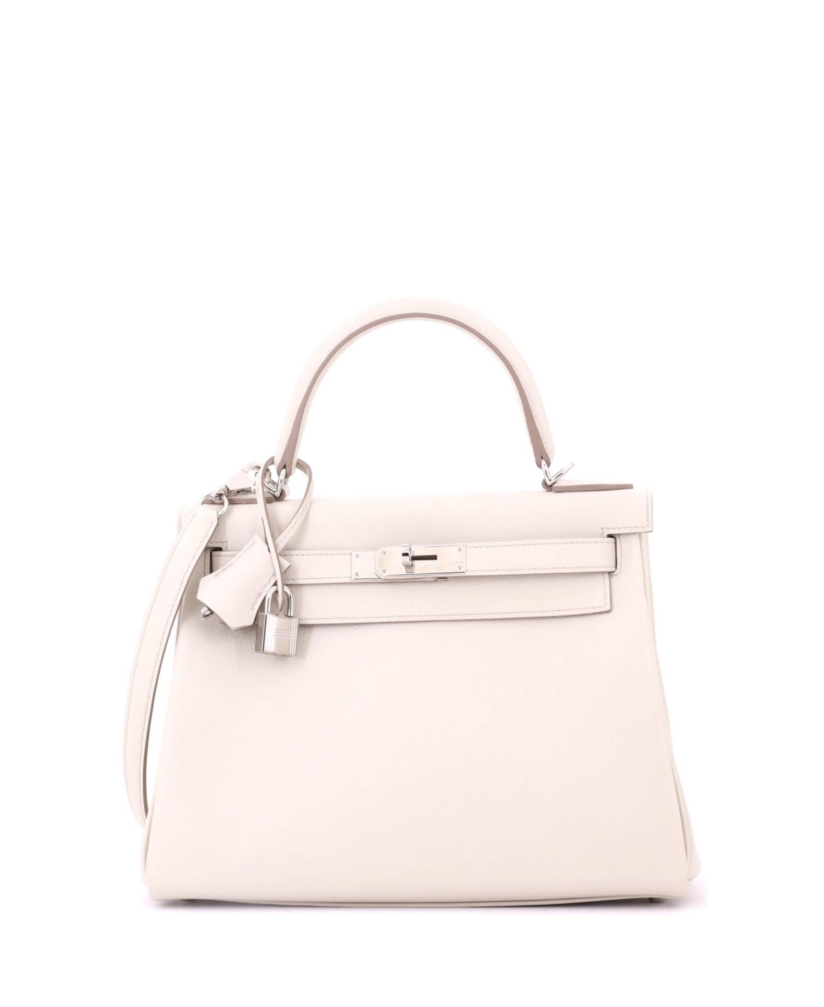 Click here for Pre-Owned HERMES Kelly 28 Handbag Light Evercolor... prices