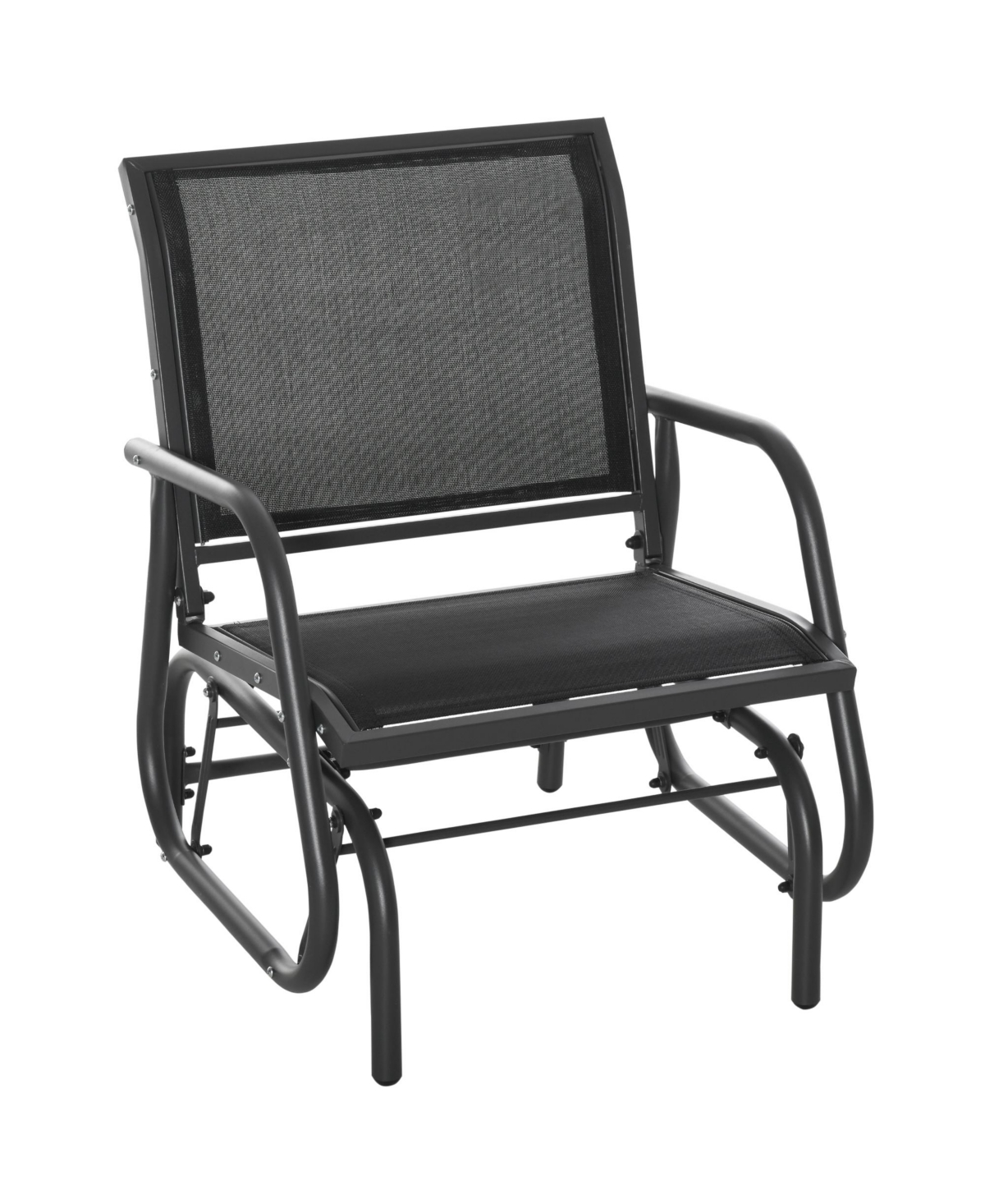 Click here for Flynama Black Outsunny Porch Glider Metal Frame Me... prices