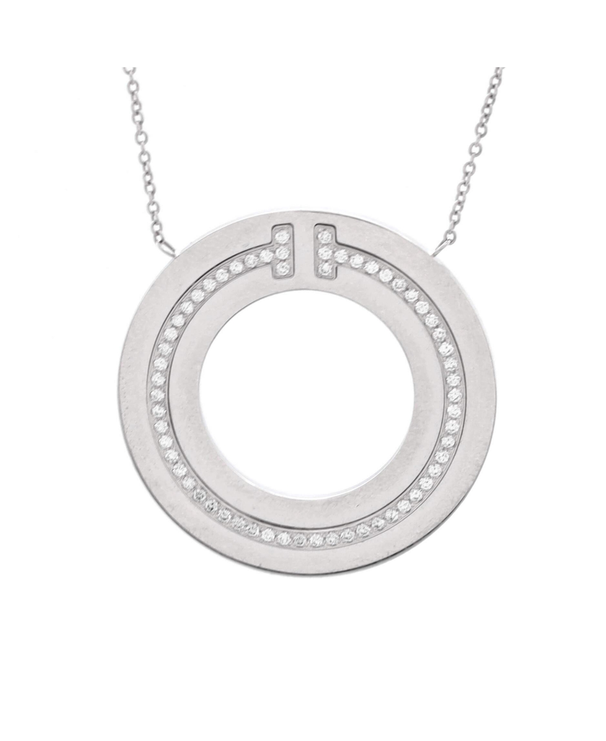 Click here for Pre-Owned Tiffany & Co T Circle Pendant Necklace -... prices