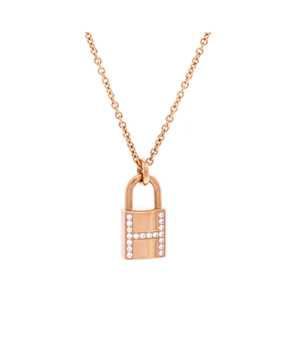 Click here for Pre-Owned HERMES Amulettes Cadenas Pendant Necklac... prices