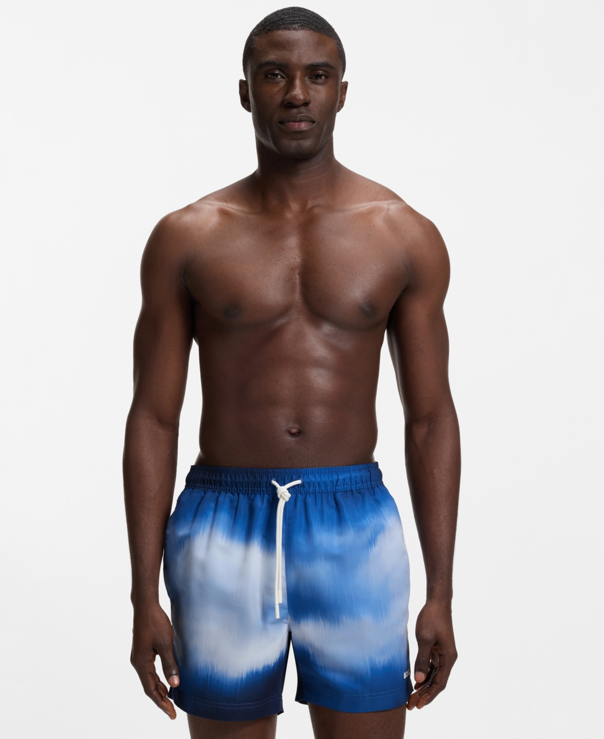 Click here for Hugo Boss Mens Regular-Fit 5 Swim Trunks - Blue Om... prices