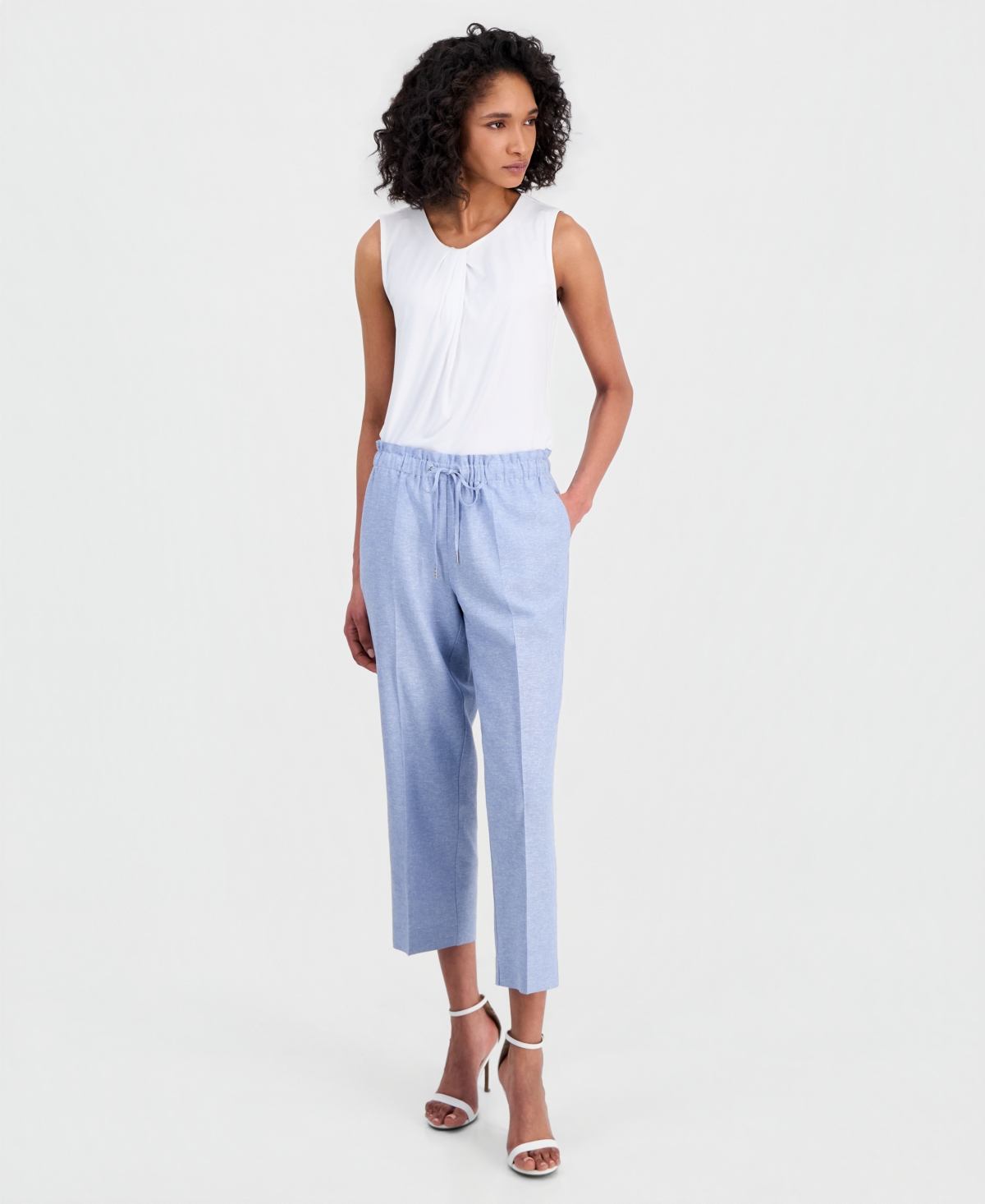 Click here for Anne Klein Petite Mid-Rise Pull-On Pants - Lagoon/... prices