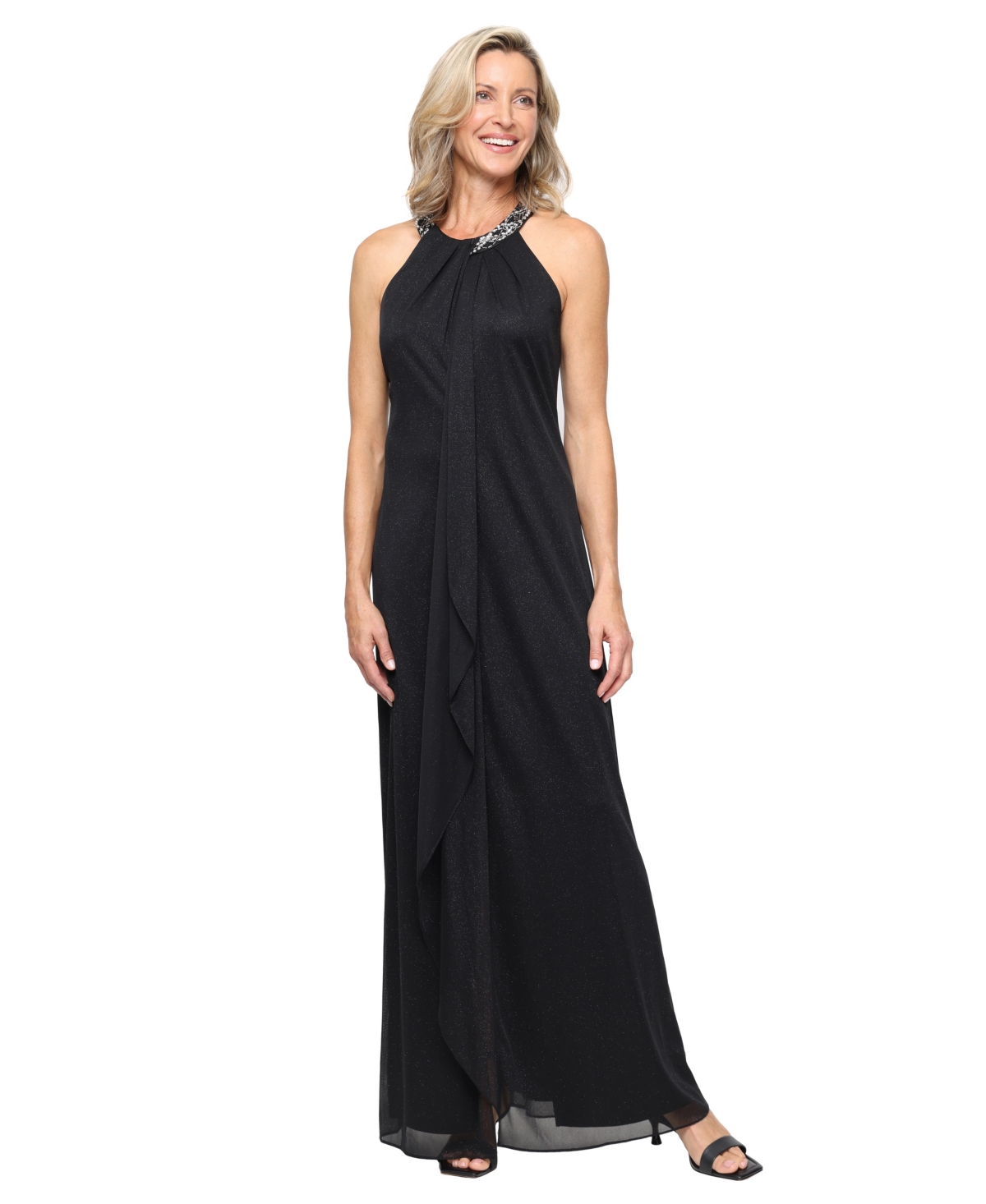 Click here for Sl Fashions Womens Glitter Mesh Halter Neck Dress... prices