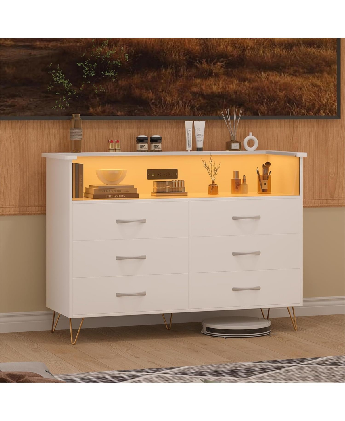 Click here for gaomon 6 Drawer Dressers for Bedroom Dresser with... prices