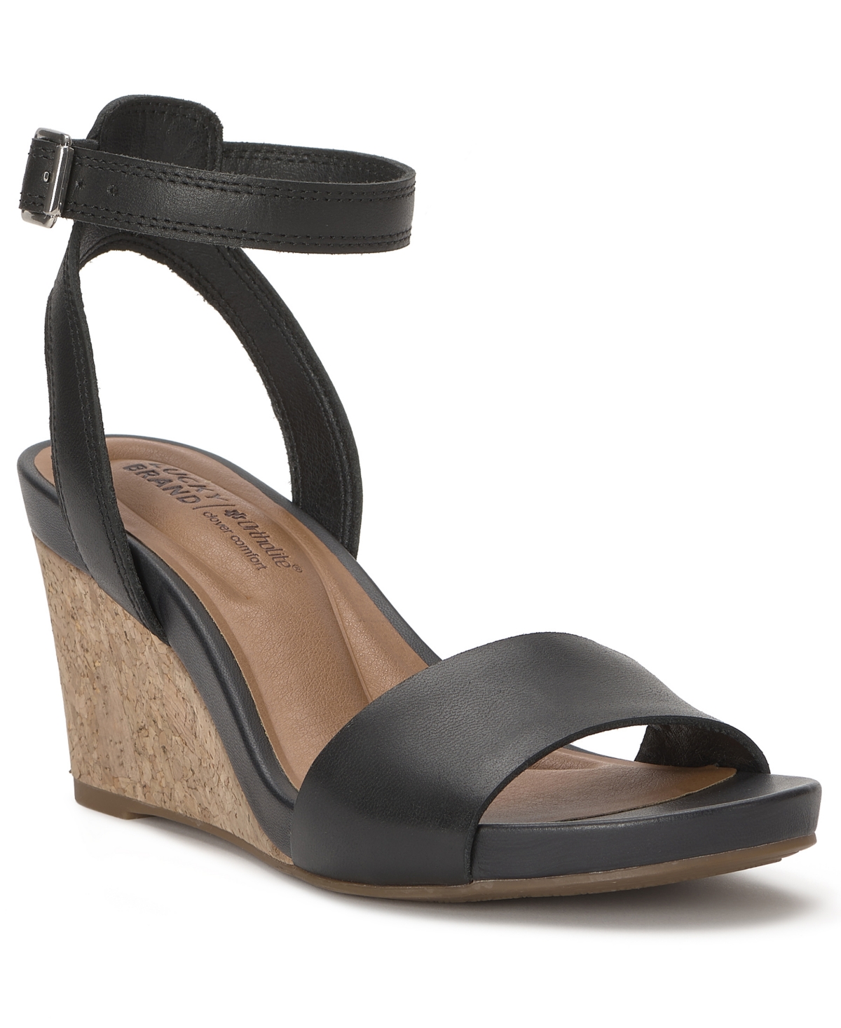 Click here for Lucky Brand Womens Lynda Ankle Strap Wedge Sandals... prices