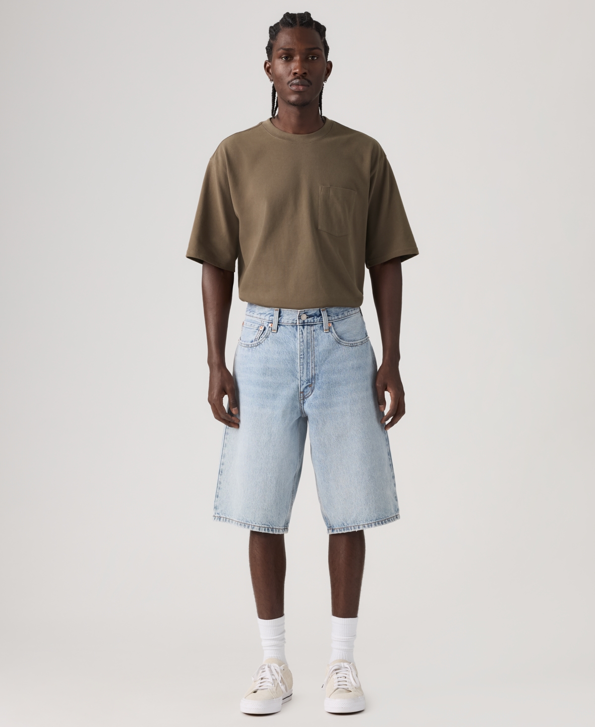 Click here for Levis Mens 470 Low-Rise Baggy Shorts - Sunrise Mor... prices