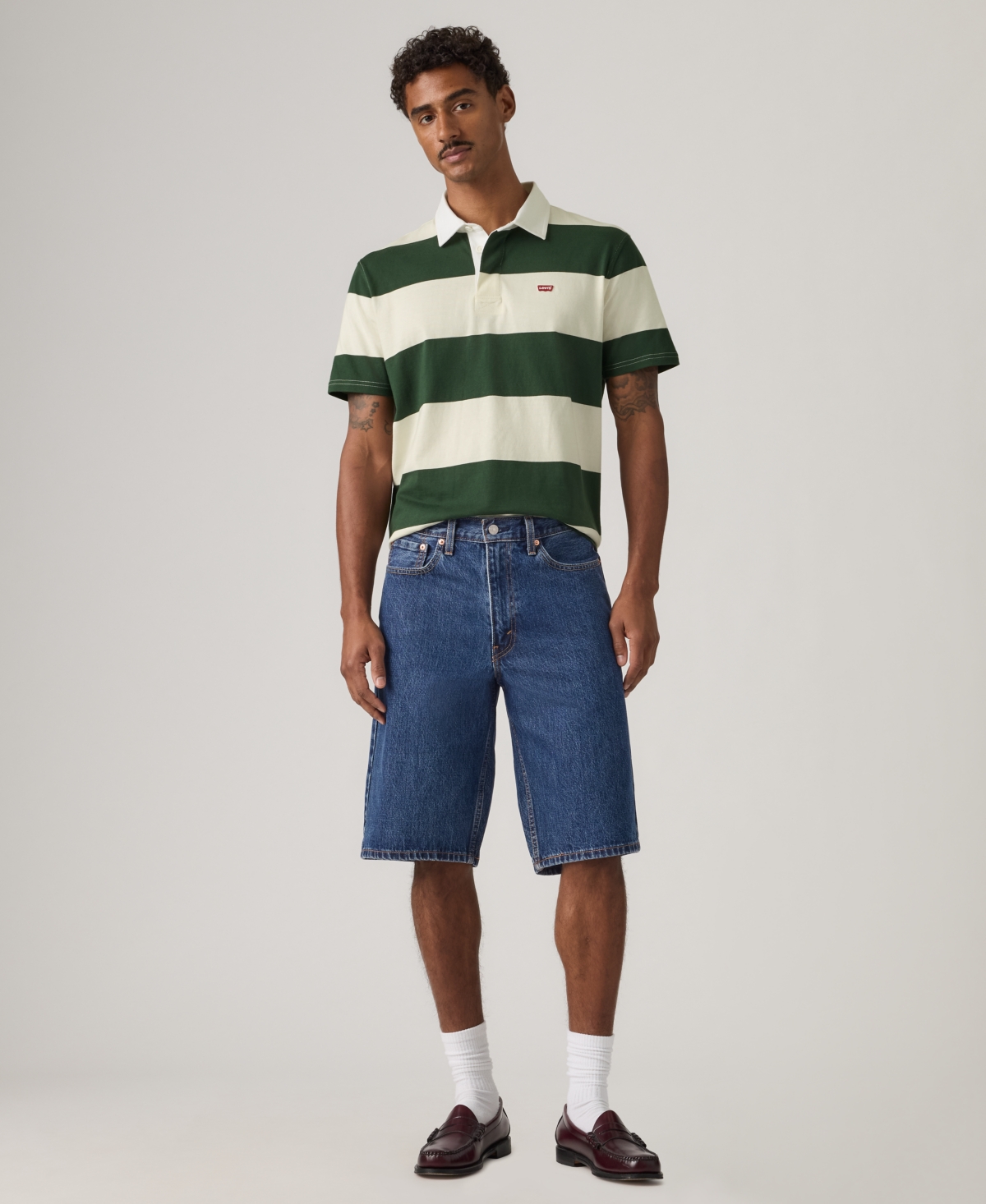 Click here for Levis Mens 470 Low-Rise Baggy Shorts - Night Run prices