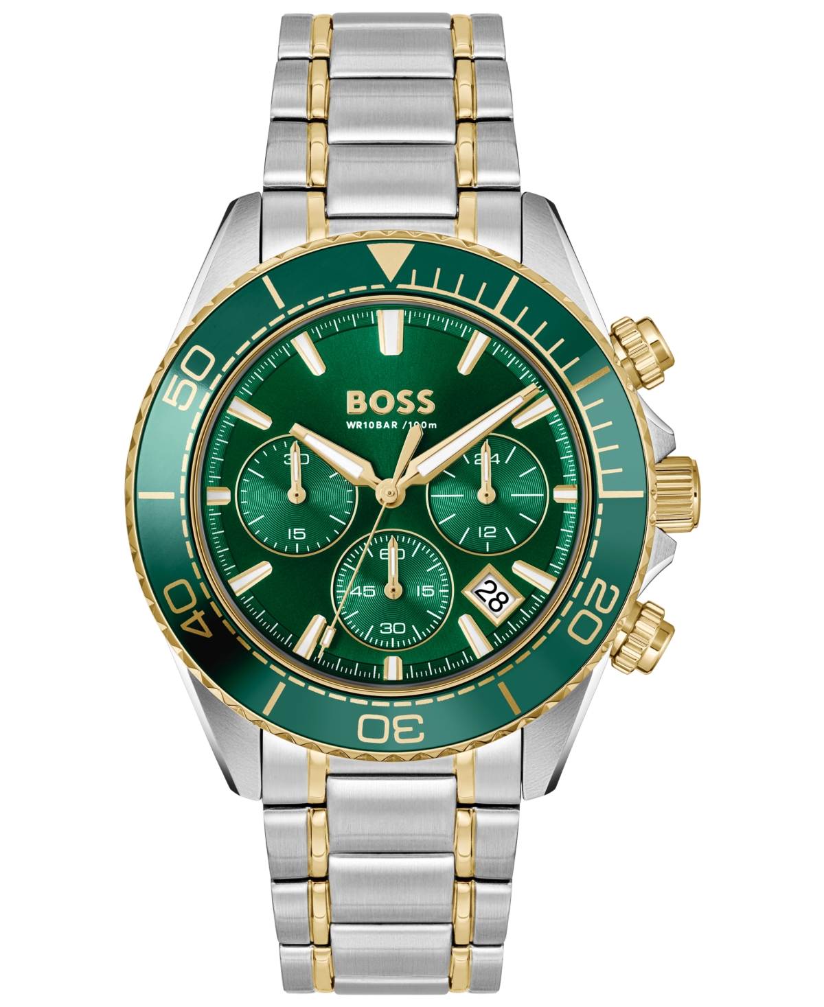 Click here for Hugo Boss Mens Sealiner Quartz Chrono Two Tone Sta... prices