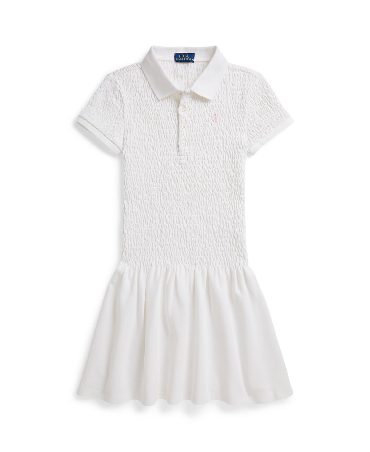 Click here for Polo Ralph Lauren Girls 7-16 Smocked Stretch Mesh... prices