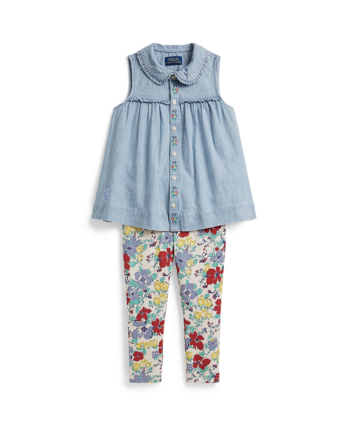 Click here for Polo Ralph Lauren Girls 2T-6X Cotton Chambray Top... prices