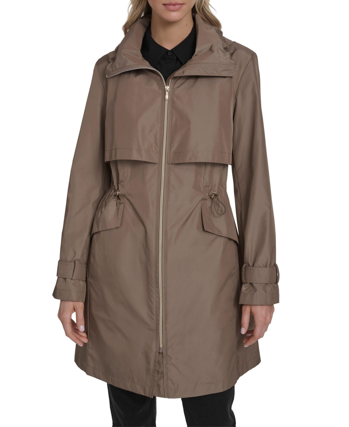 Click here for Cole Haan Signature Womens Zip Up Trench Coat With... prices