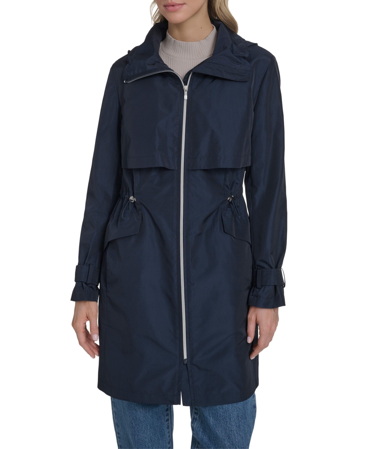 Click here for Cole Haan Signature Womens Zip Up Trench Coat With... prices