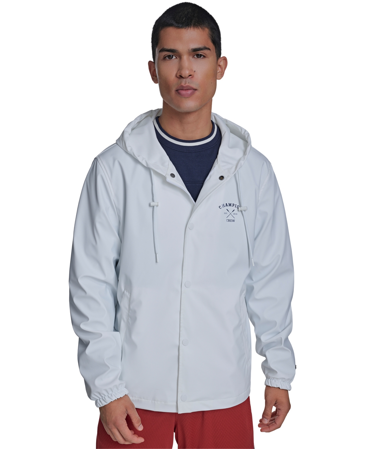 Click here for Champion Mens Rubberized Hooded Rain Jacket - Ice prices